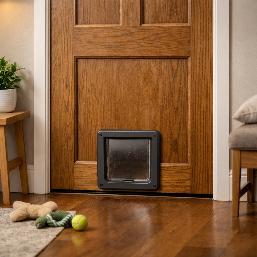 doors with a pet door for a cat or dog | DOMAR - Drzwi i Okna